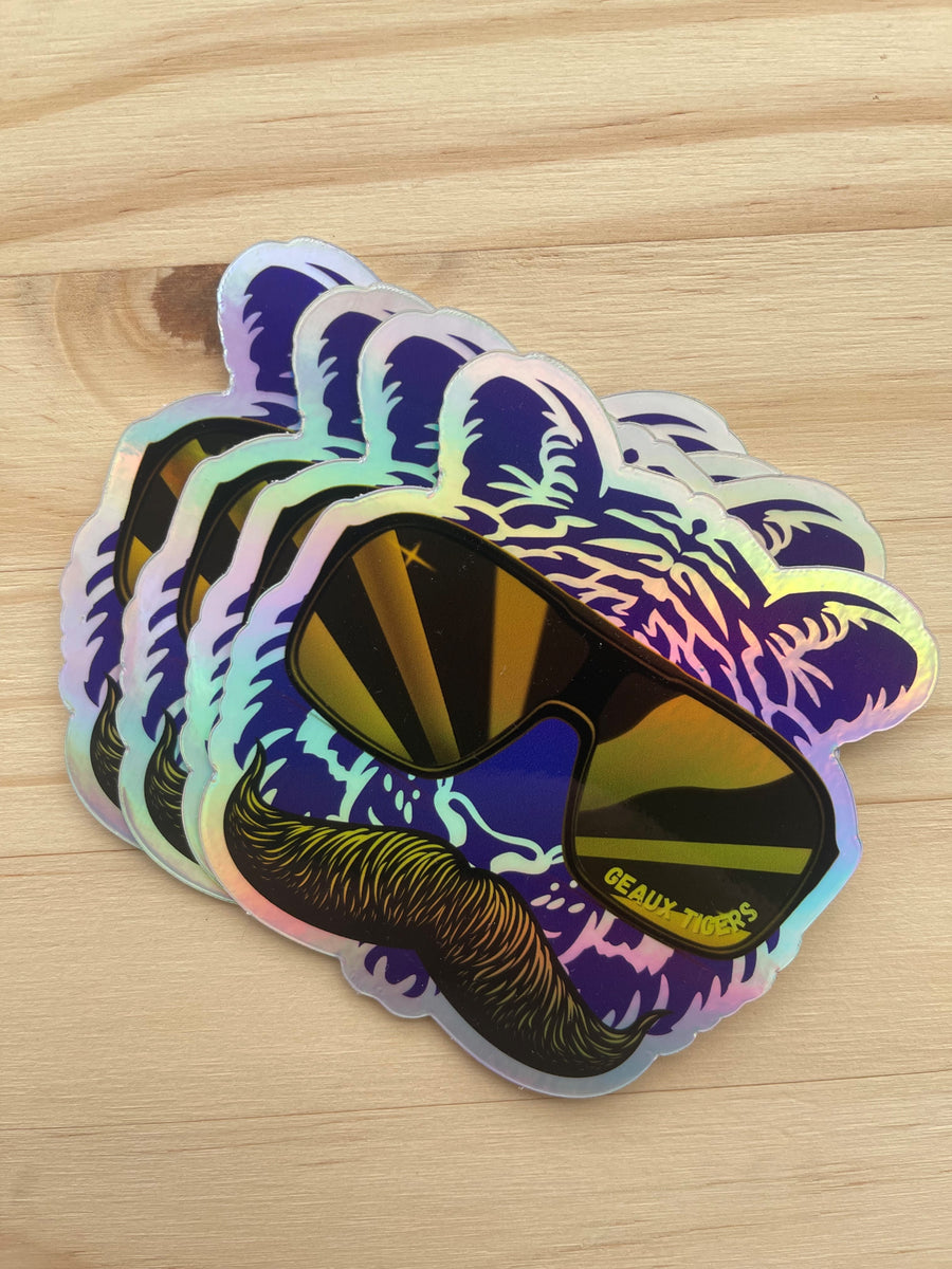 Tiger Stache Sticker – A Vineyard Boutique